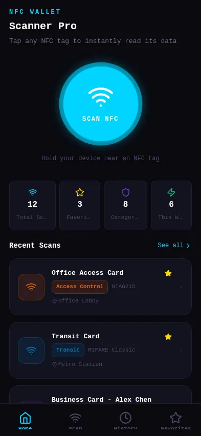 NFC Wallet Reader