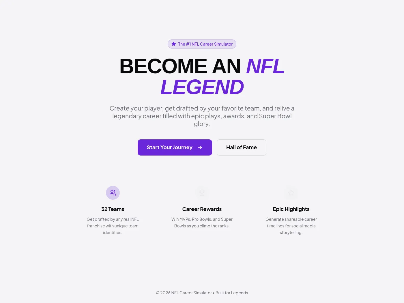 NFL Career Simulator