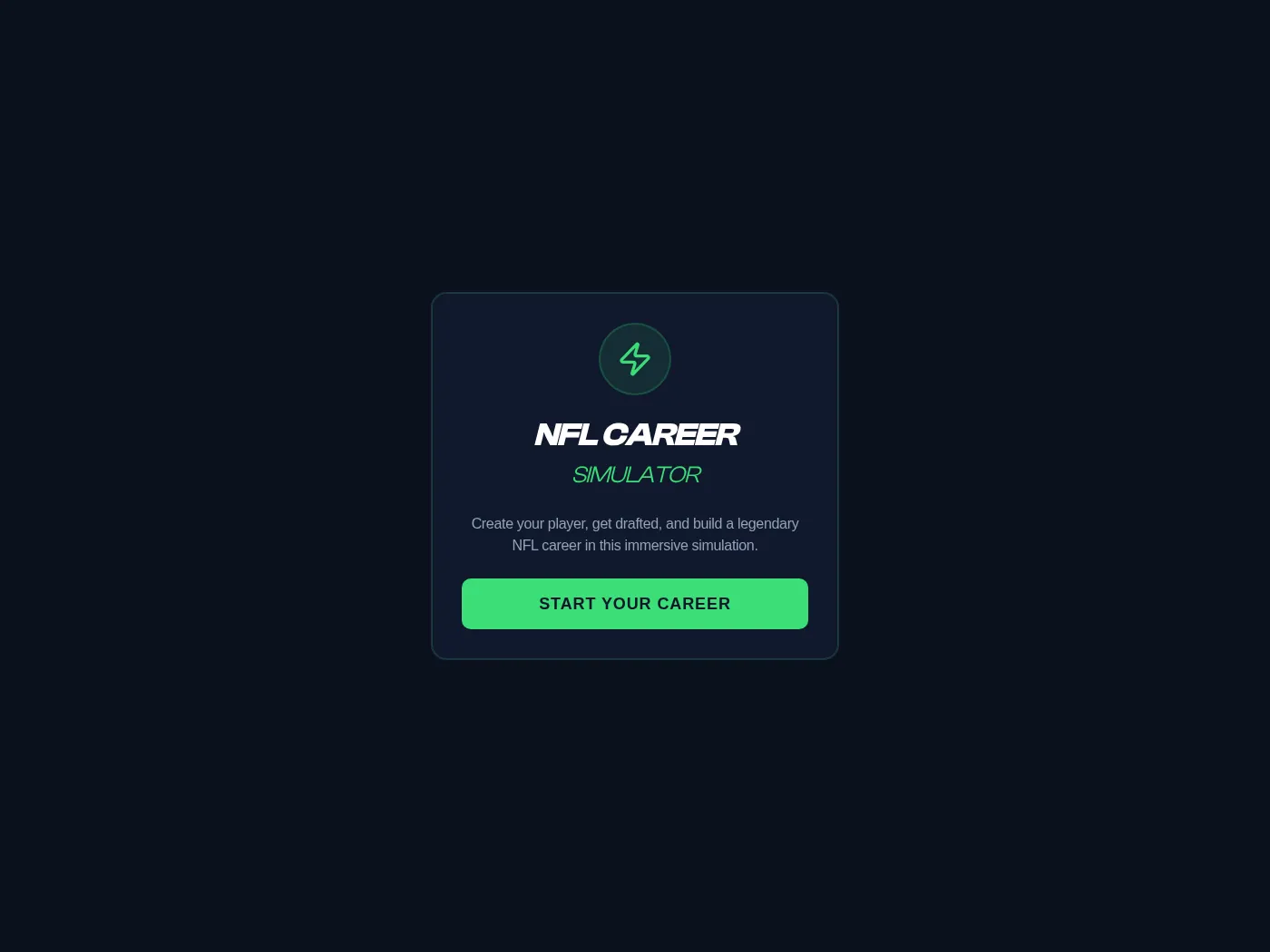 NFL Career Simulator