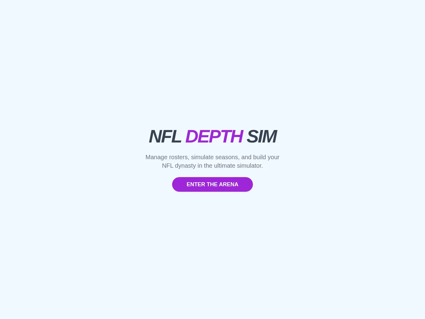NFL Depth Chart Simulator