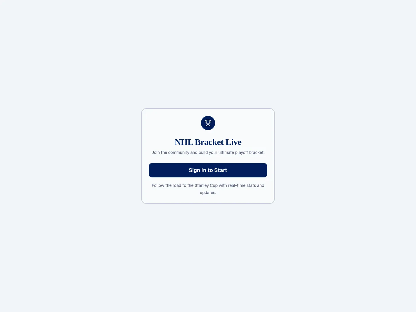 NHL Bracket Live