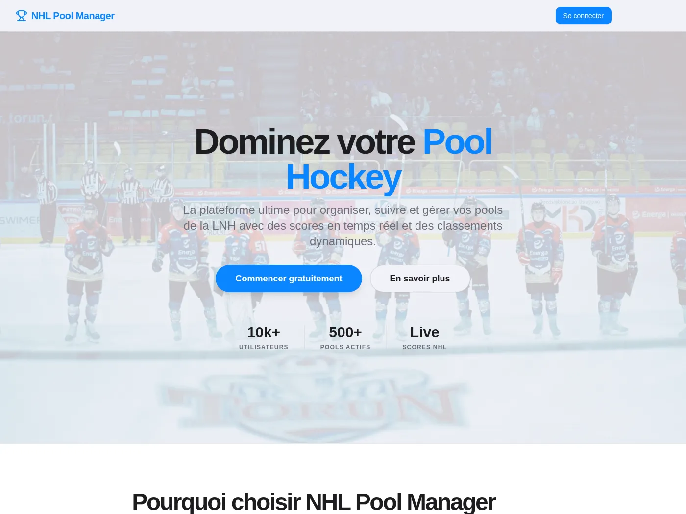 NHL Pool Manager