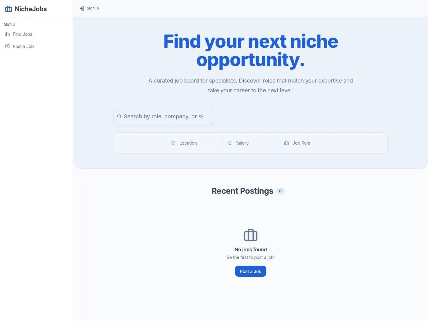 Niche Jobs Board