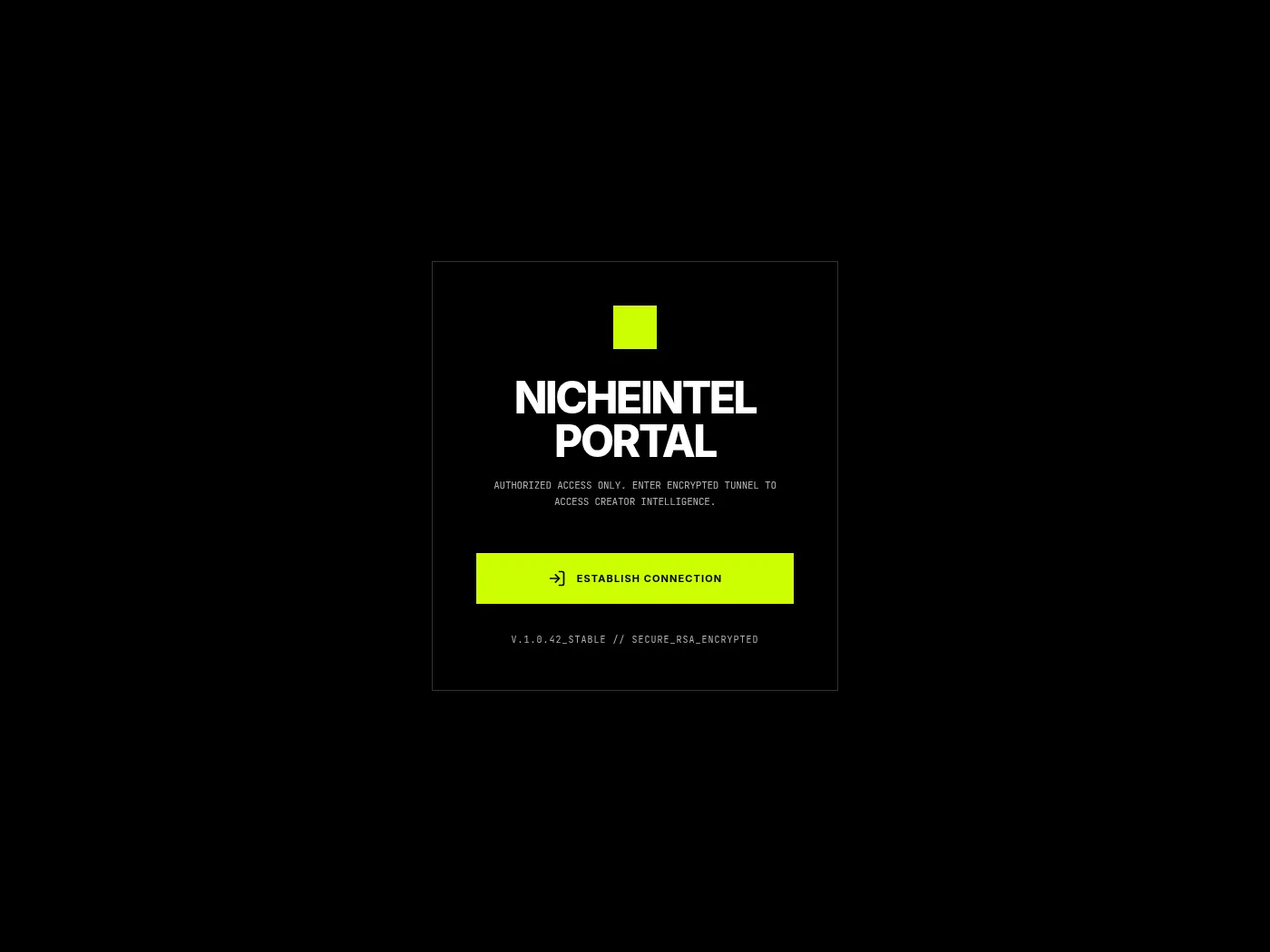 NicheIntel Dashboard