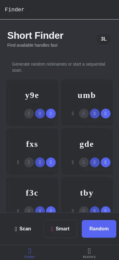 3Letter Nickname Finder