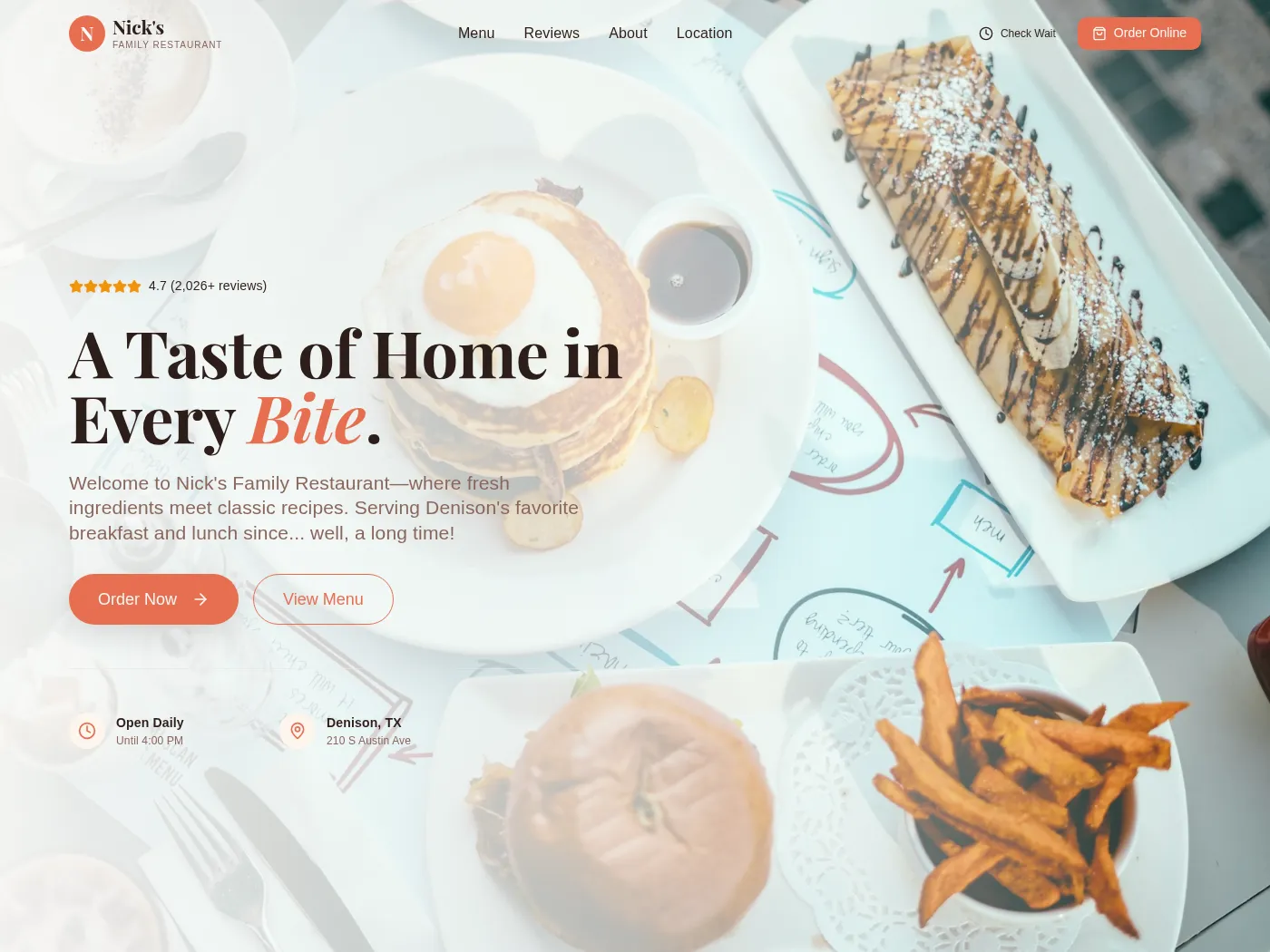 Nick's Family Restaurant Site