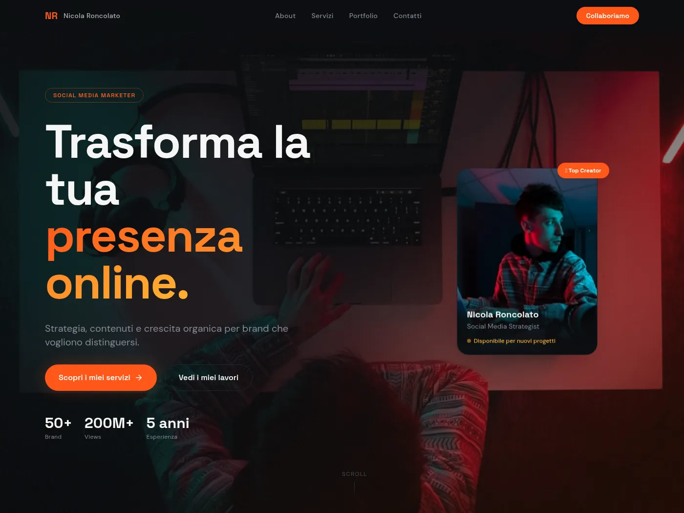 Nicola's One-Page Portfolio