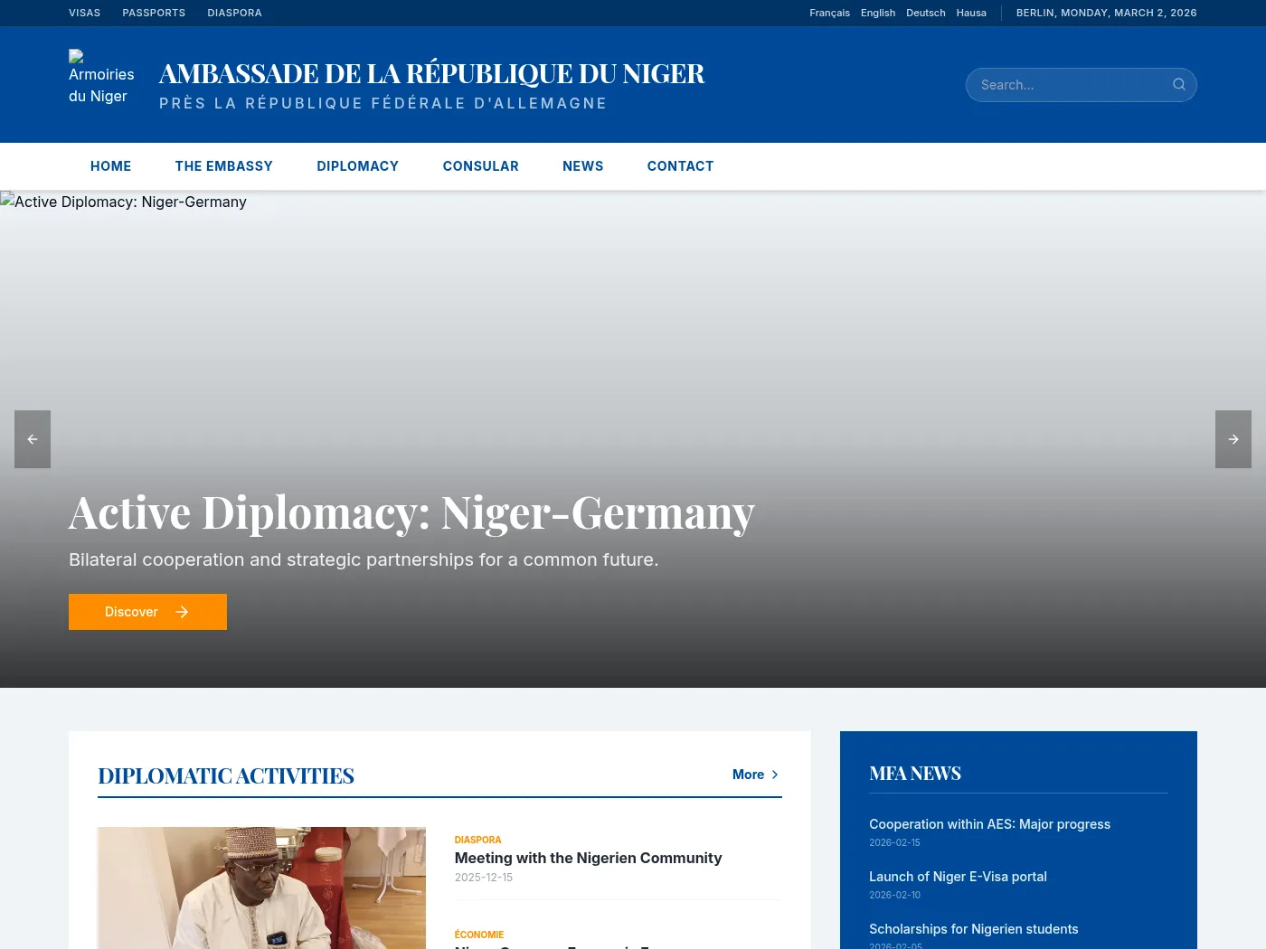 Niger Embassy Berlin Web