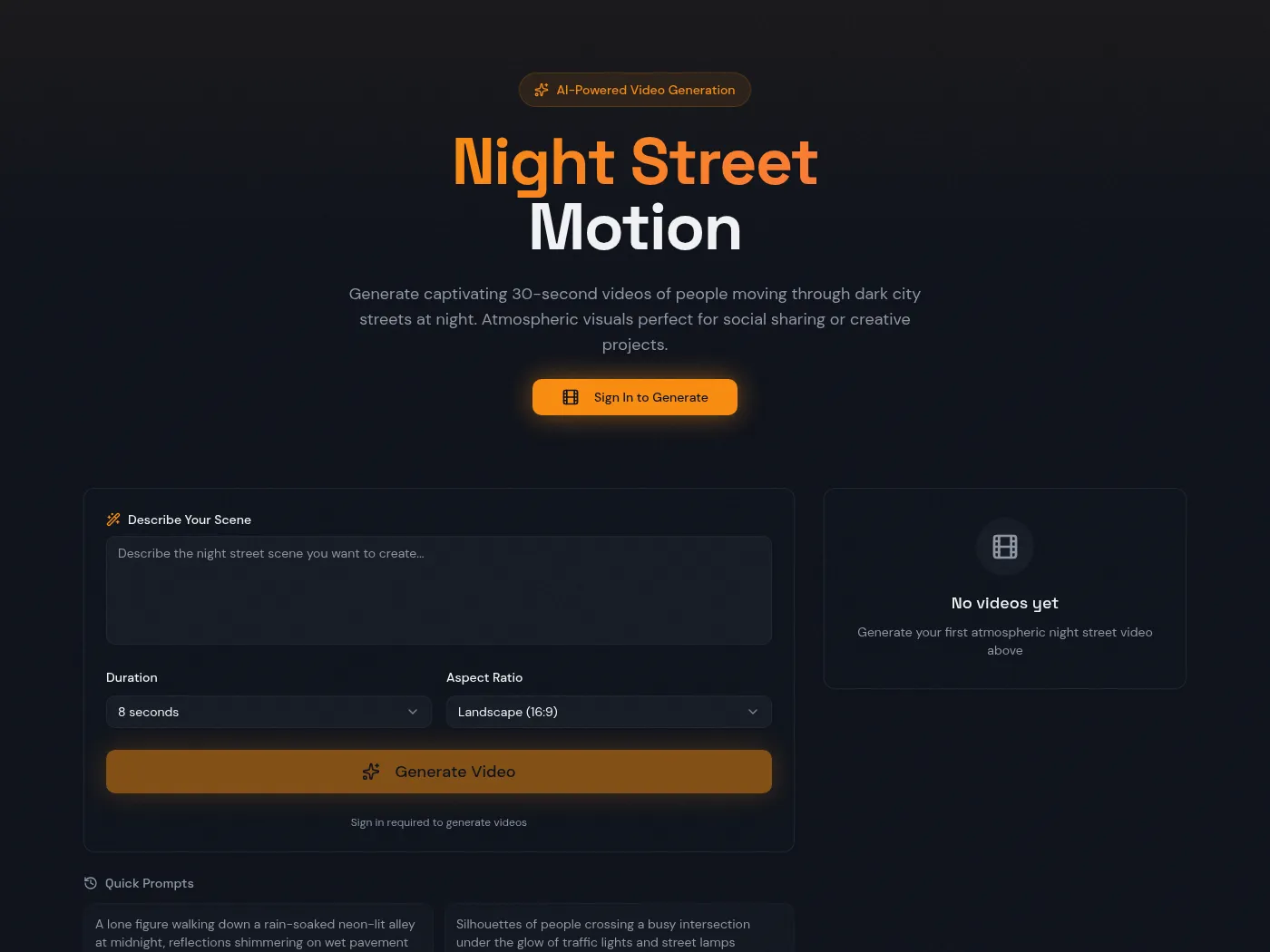 Night Street Motion