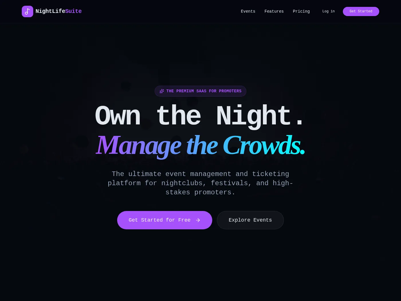 NightLife Ticketing Suite