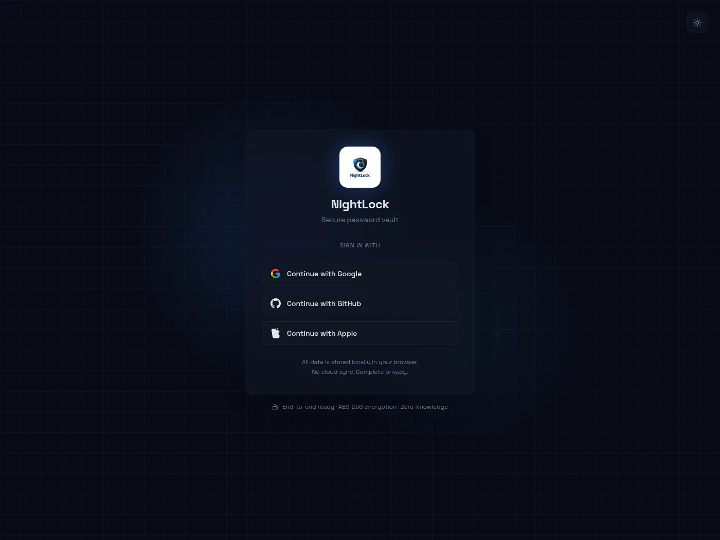 NightLock Password Vault