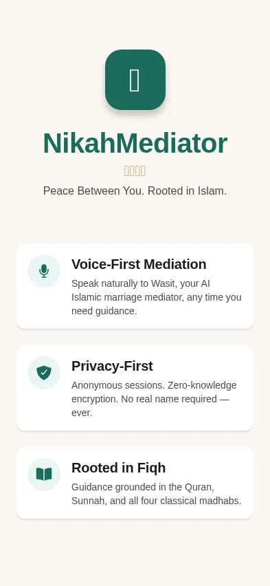 NikahMediator AI Mediation App