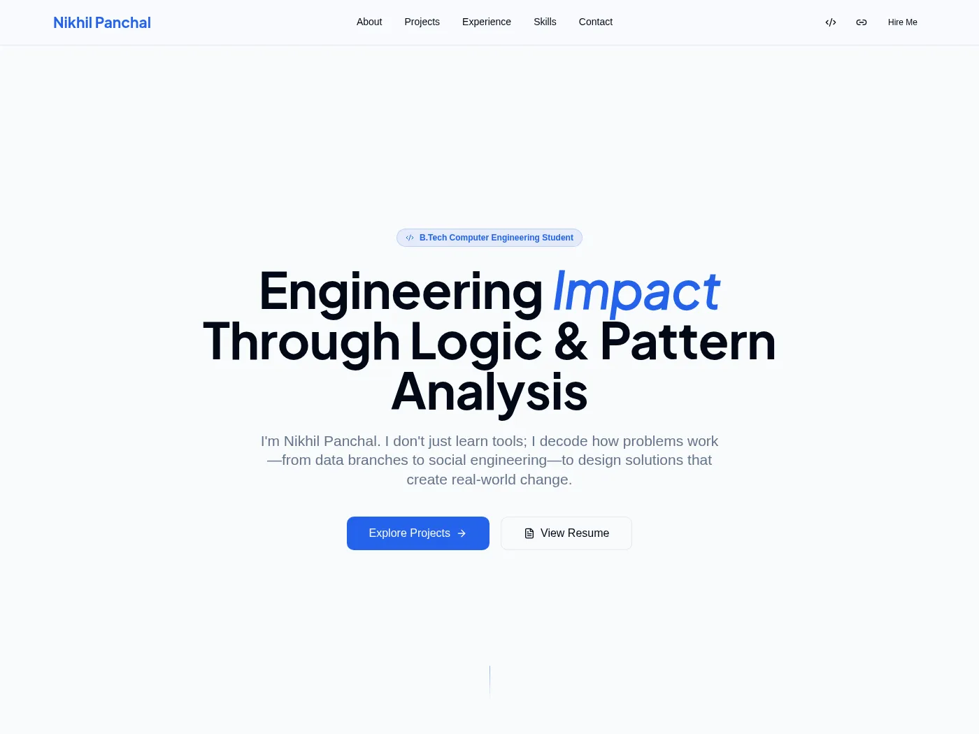 Nikhil's Impact Portfolio