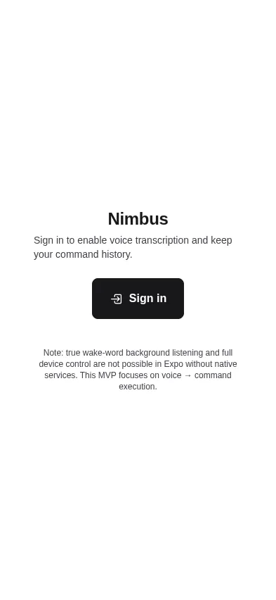 Nimbus Voice Assistant