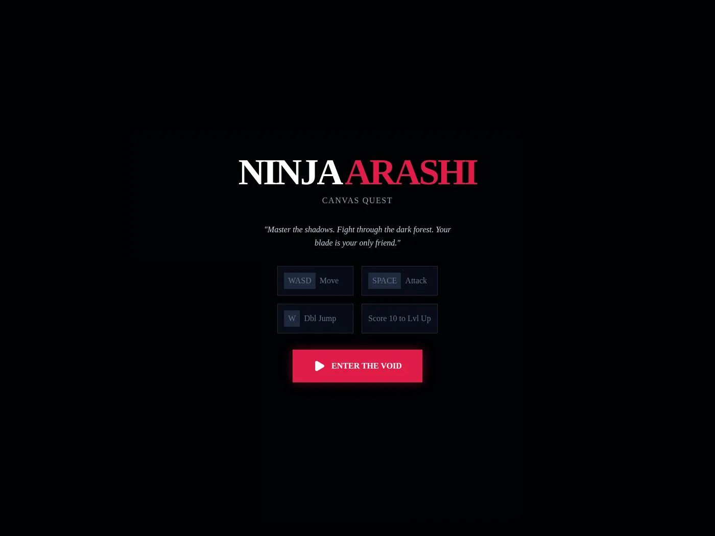 Ninja Arashi Canvas Quest