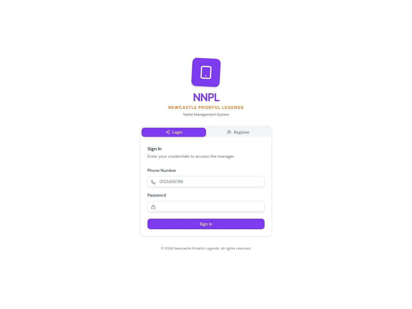 NNPL Tablet Manager