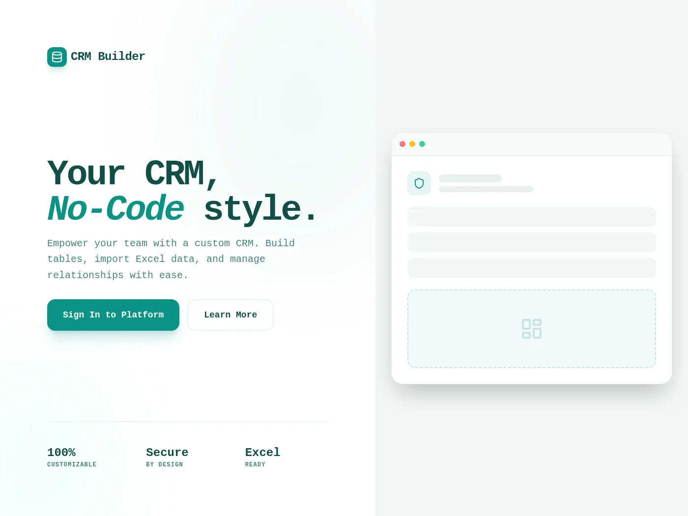 No-Code CRM Builder