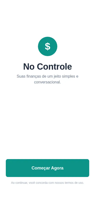 No Controle: Chat Finance App