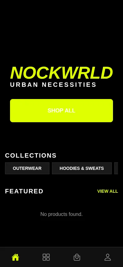 Nockwrld Clothing Store App