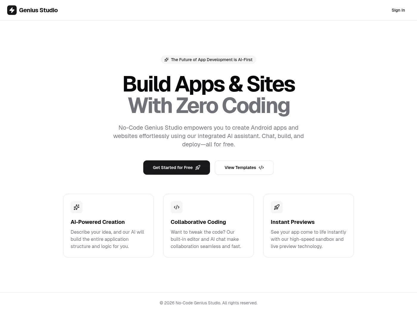 No-Code Genius Studio