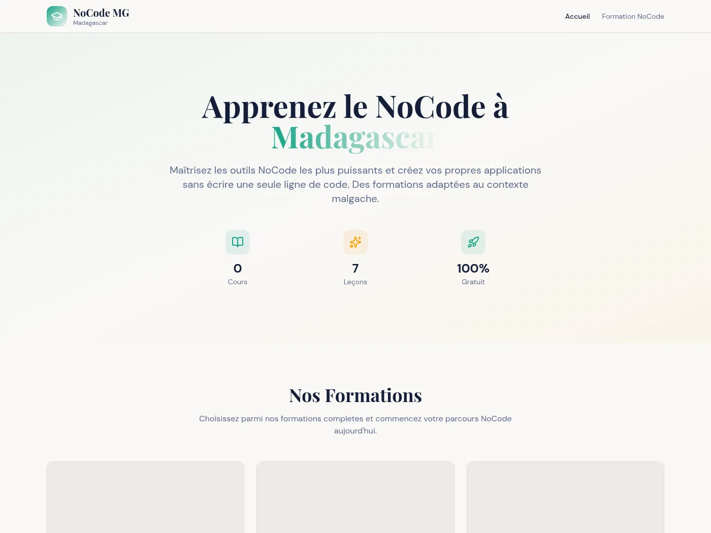 NoCode Learn MG