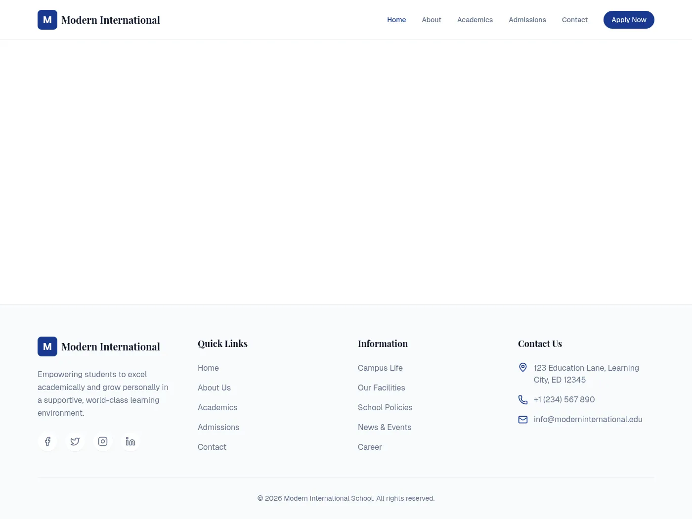 No-Code School Site Builder