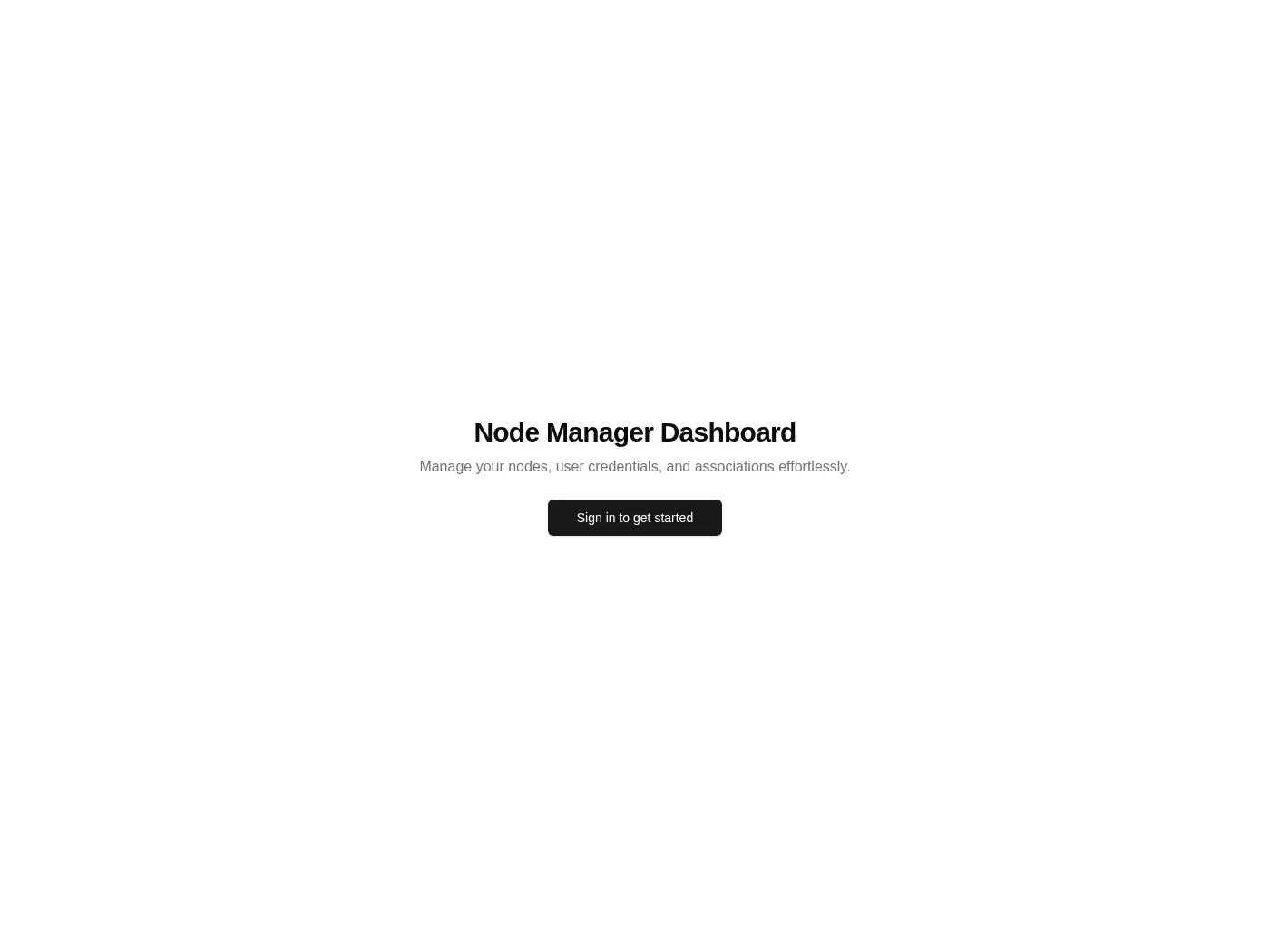 Node Manager Dashboard