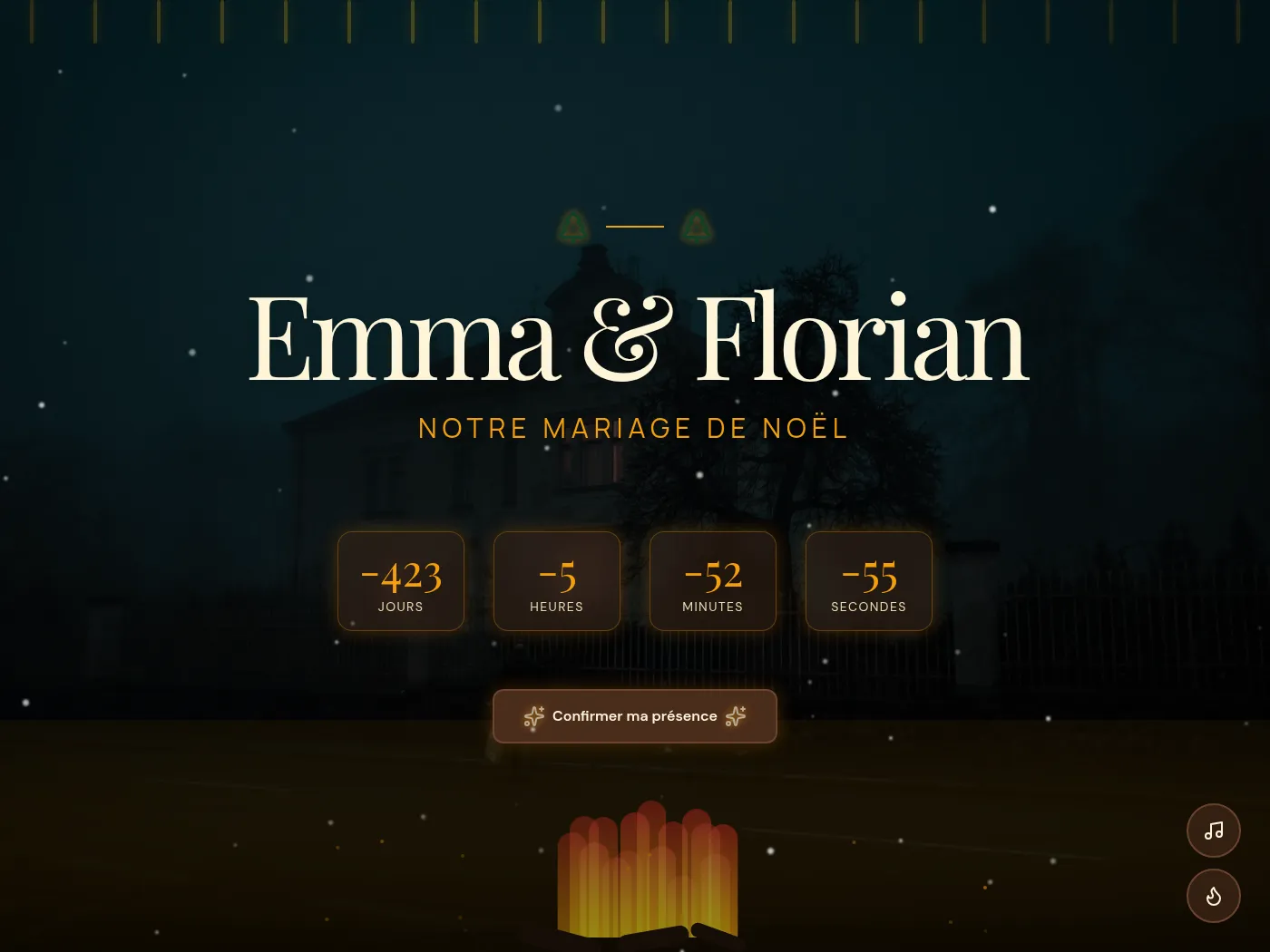 Noël Chalet Wedding Site