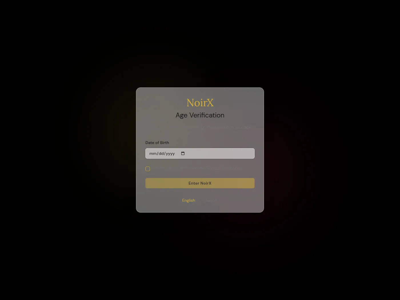 NoirX Streaming Experience