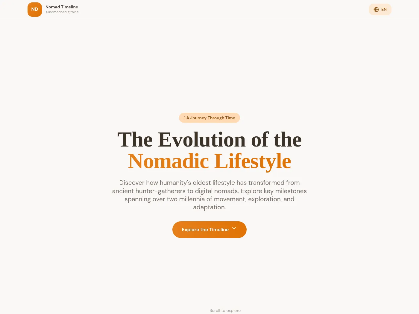 Nomad Timeline Page