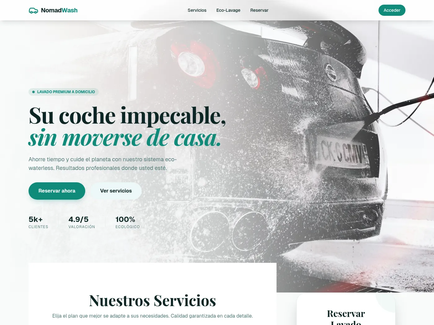 Nomad Wash Website