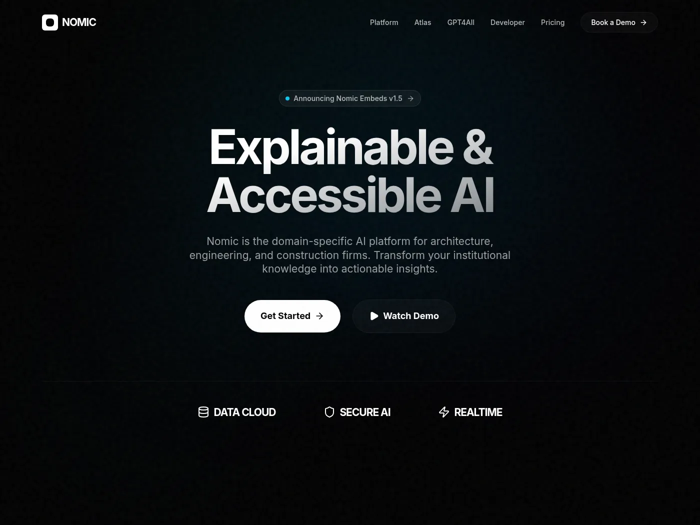 Nomic AI Website Clone