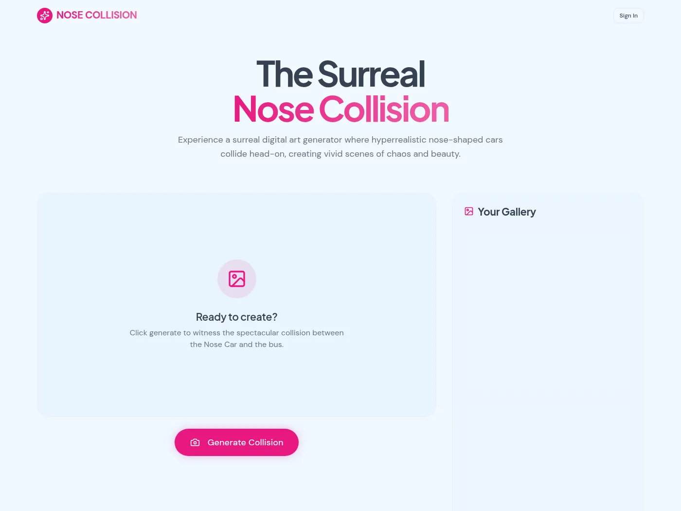 Nose Car Collision Art