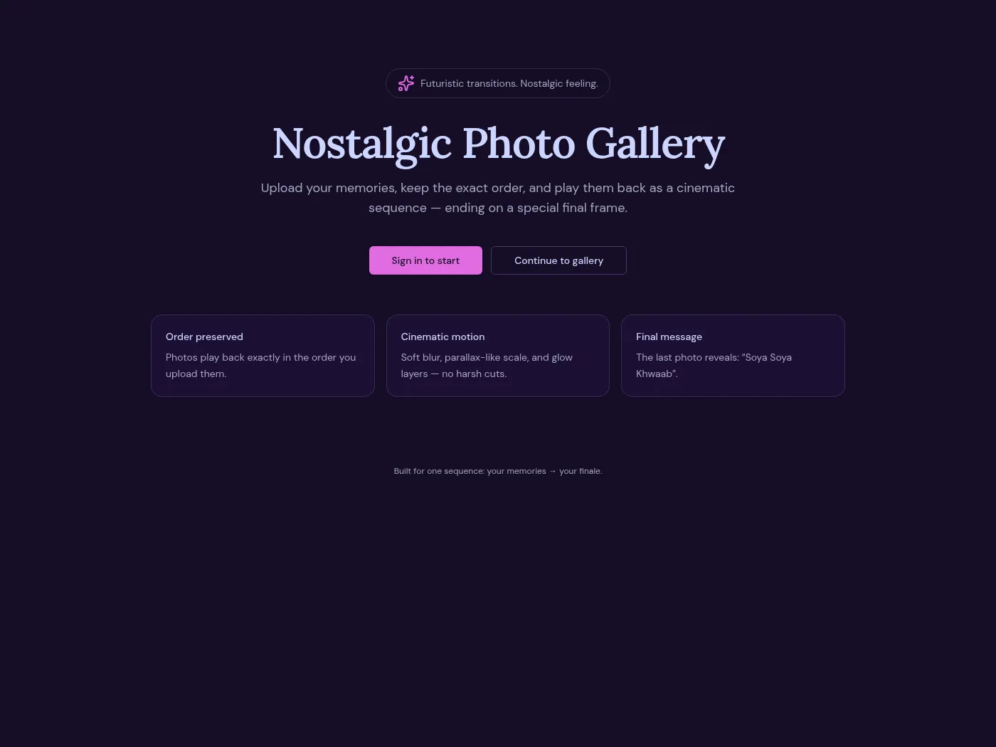 Nostalgic Photo Gallery