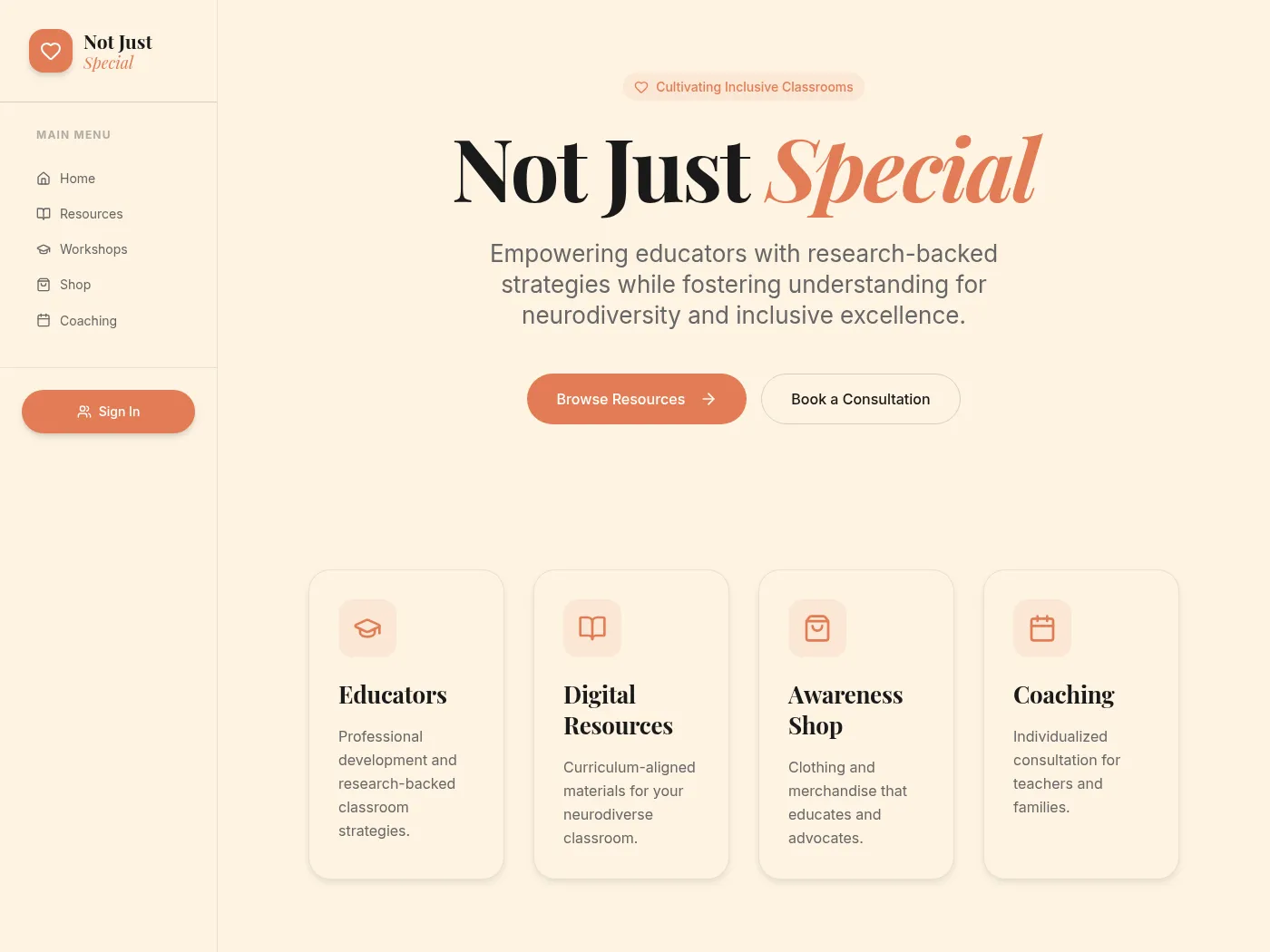 Not Just Special App