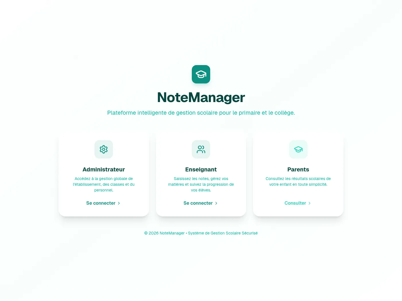 NoteManager School Platform
