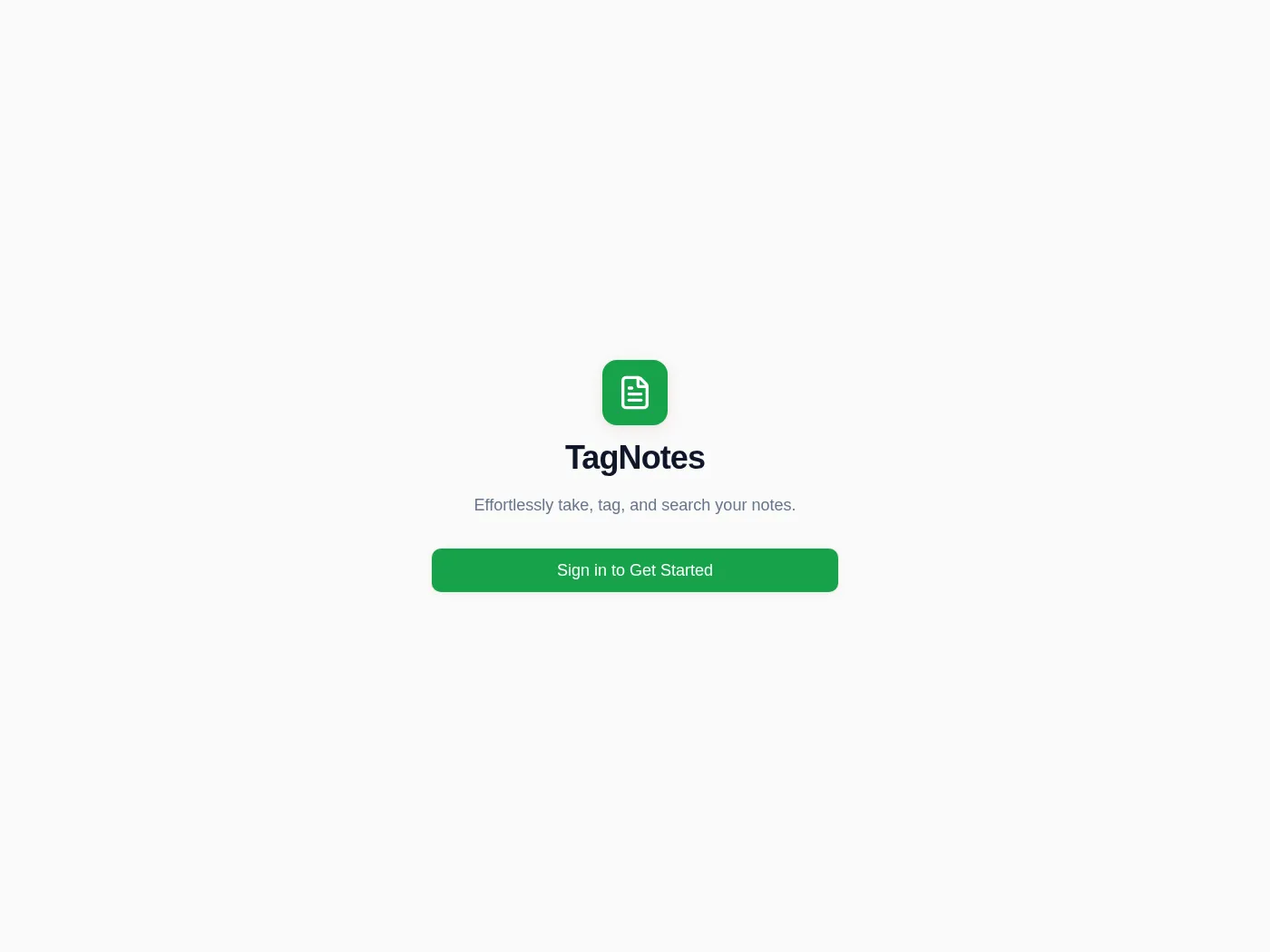TagNotes Web App