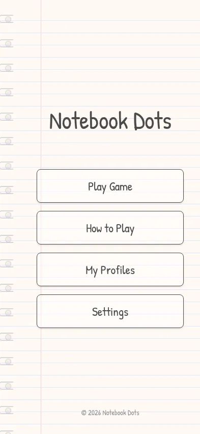Notebook Dots Game