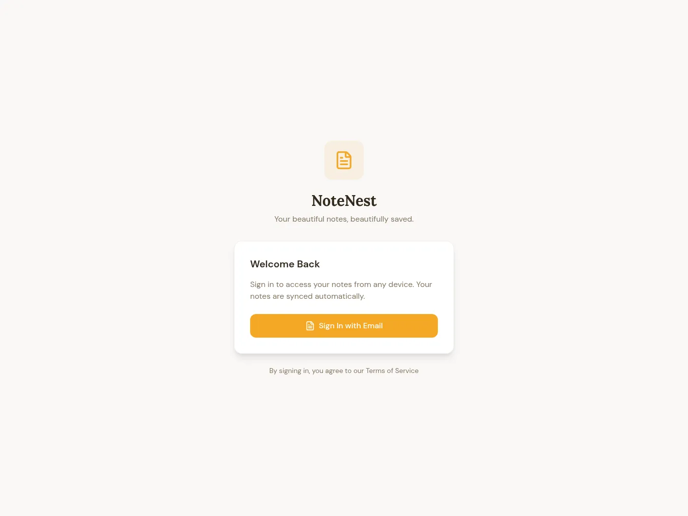 NoteNest Web App