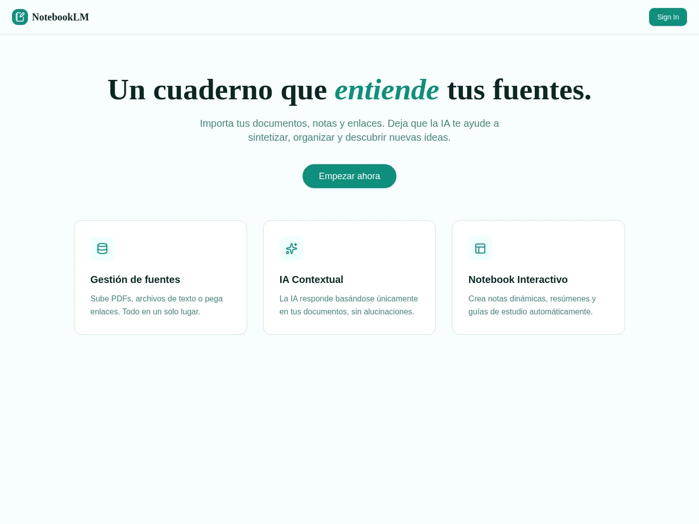 NotebookLM Clon