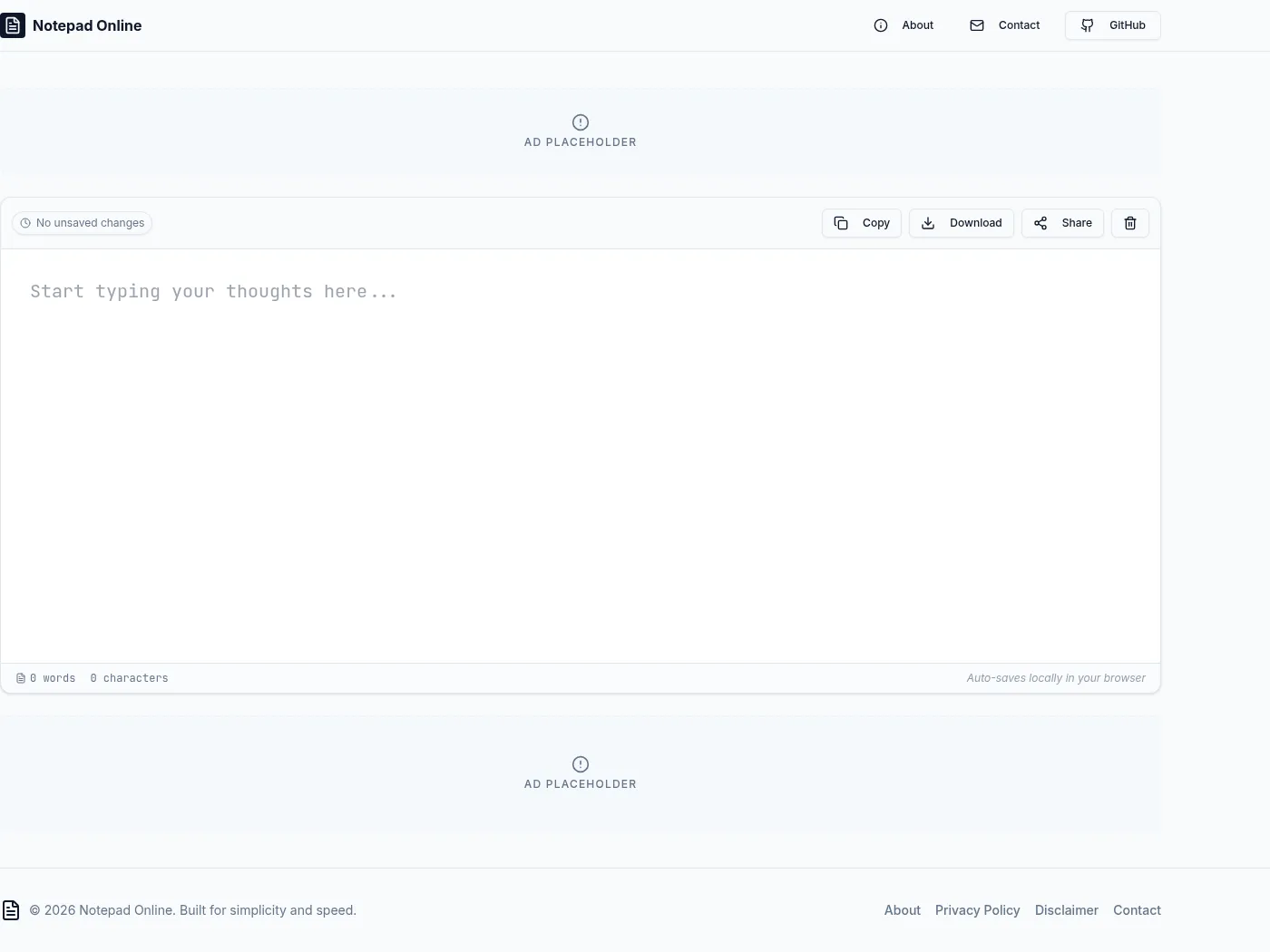 Notepad Online