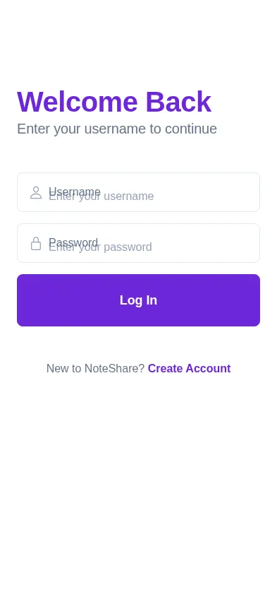 NoteShare Mobile App