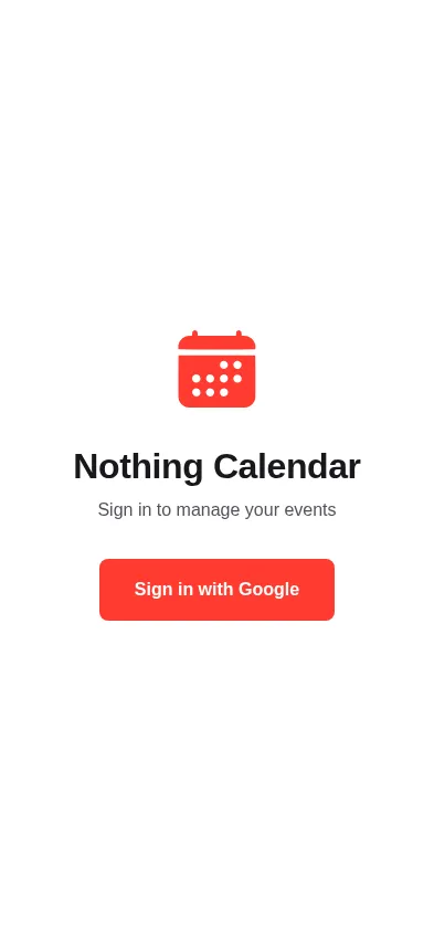 Nothing OS Calendar