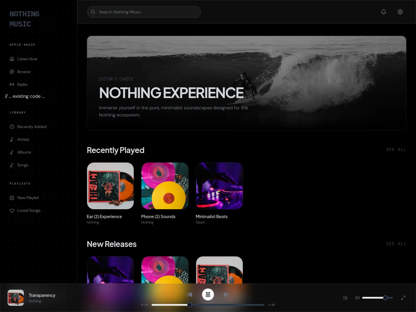 Nothing Music Web