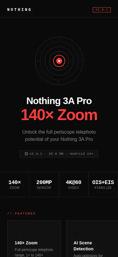 Nothing 3A Pro Camera Zoom