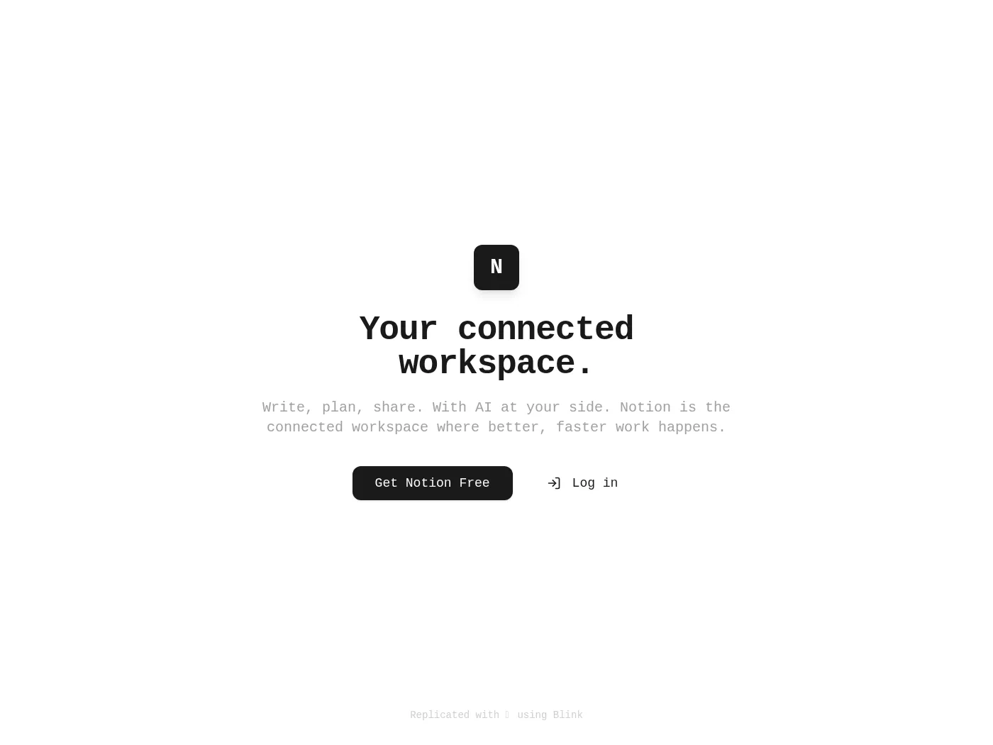 Notion Workspace Clone