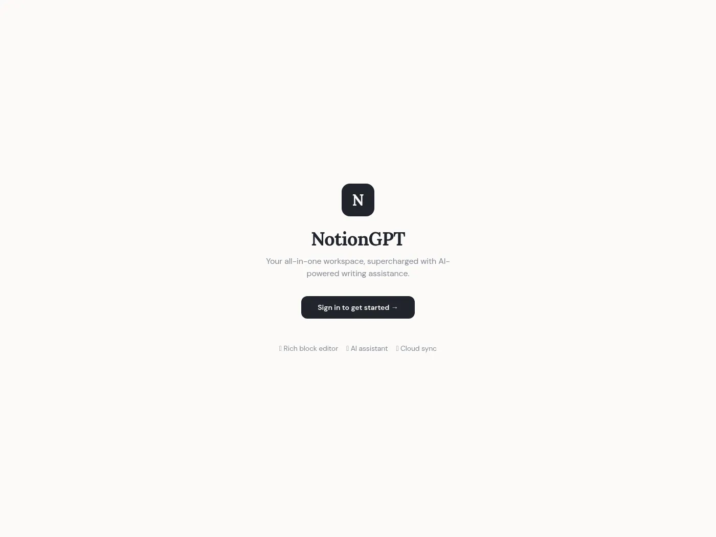 NotionGPT Workspace