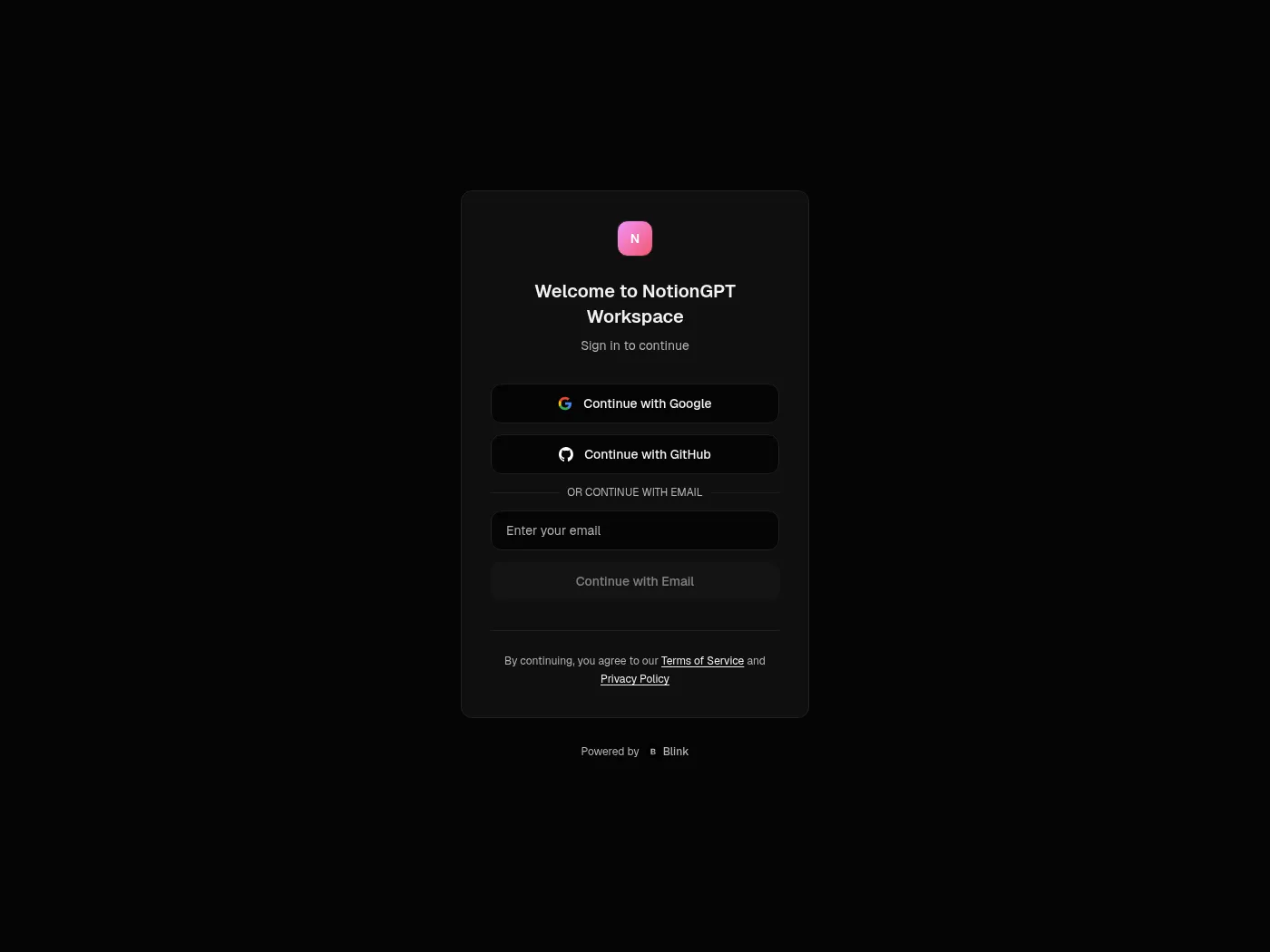 NotionGPT Workspace