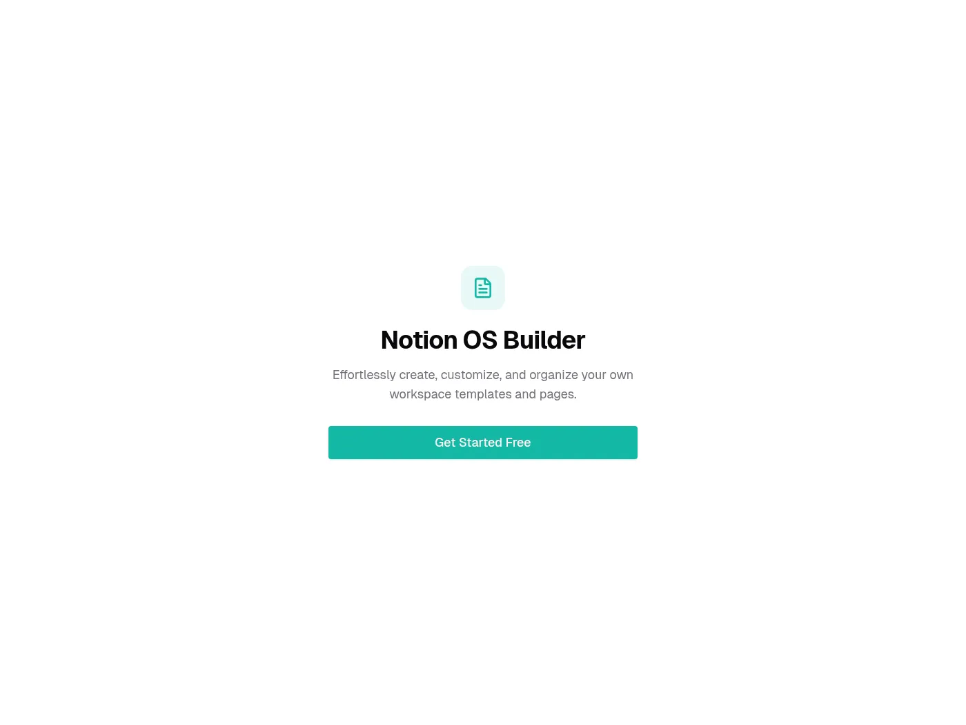 Notion OS Builder