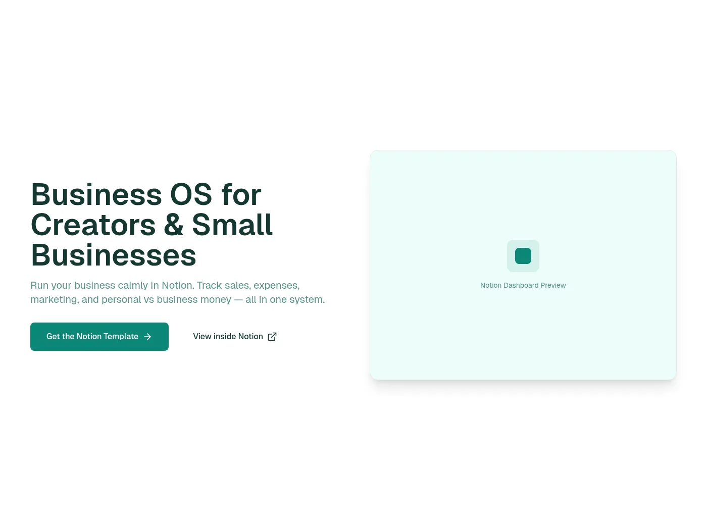 Business OS Landing Page